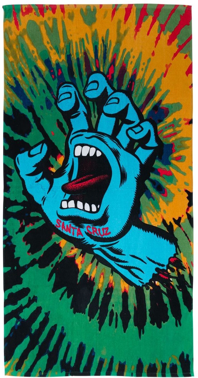 Osuška Santa cruz SCREAMING HAND BEACH TOWEL Rust Tie Dye