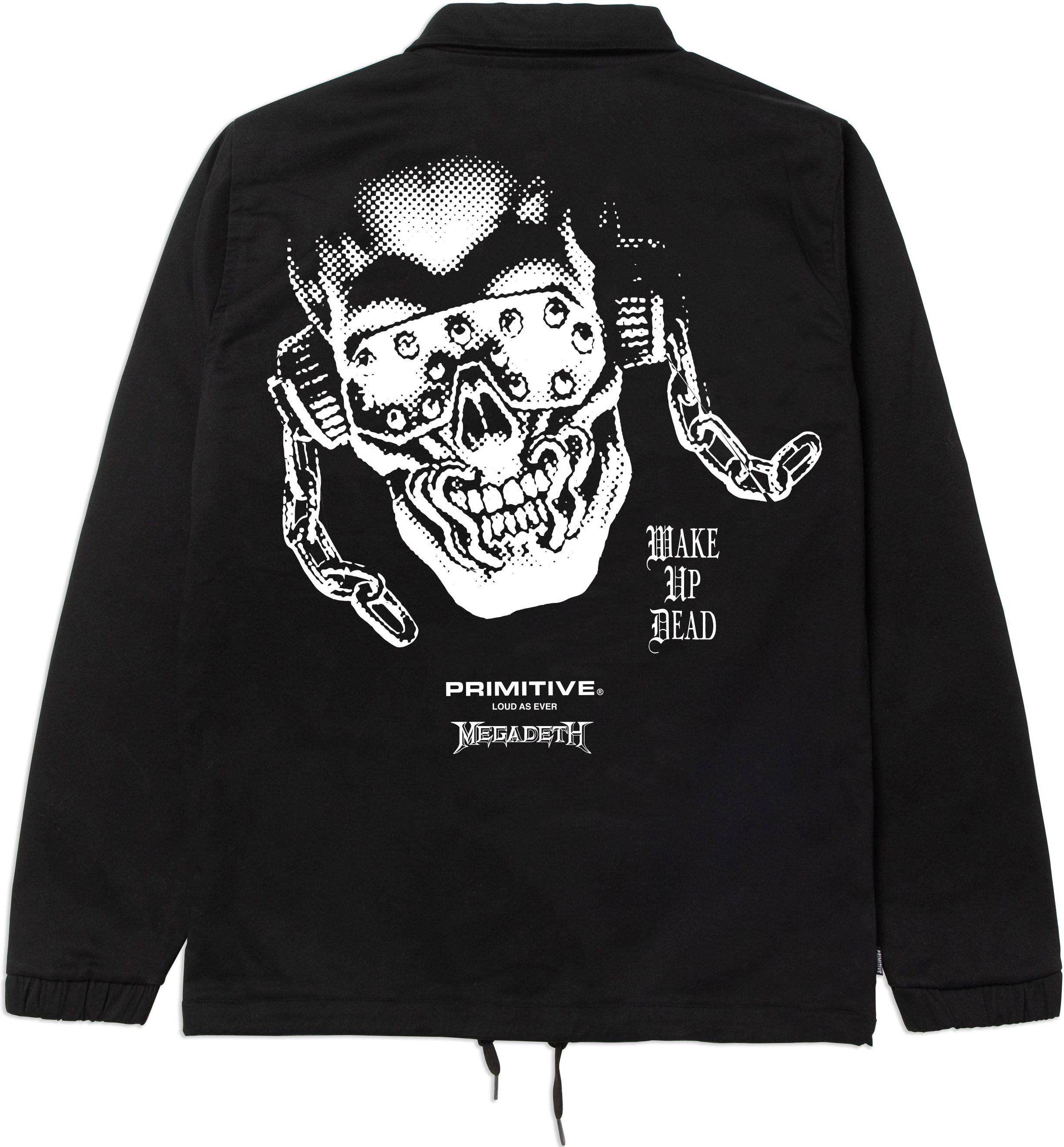 Pánská bunda Primitive (MEGADETH) RATTLEHEAD COACH JACKET Black