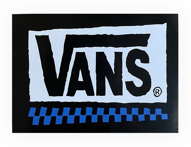 Samolepka Vans CHECKERBOARD LOGO Black