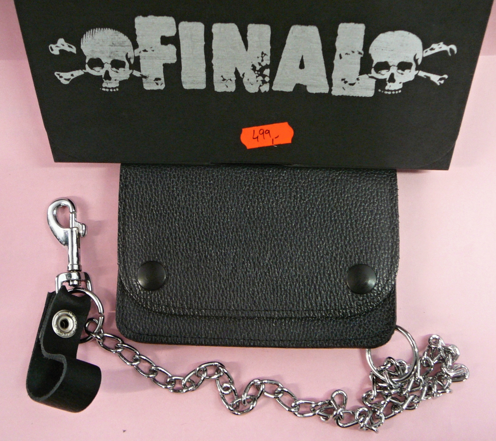 Pánská peněženka Final Final black wallet chain